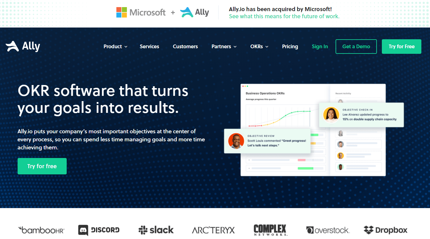 Microsoft Acquires OKR Software Firm Ally.io, Which Was Last Valued At ...