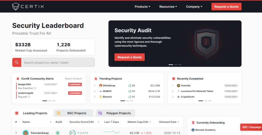 Blockchain And Smart Contract Auditing Firm CertiK Raises At Nearly $1B ...