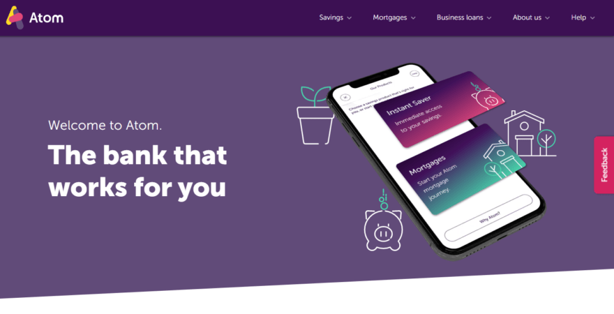 Digital bank Atom Bank hits $589M valuation. Atom Bank competitors ...