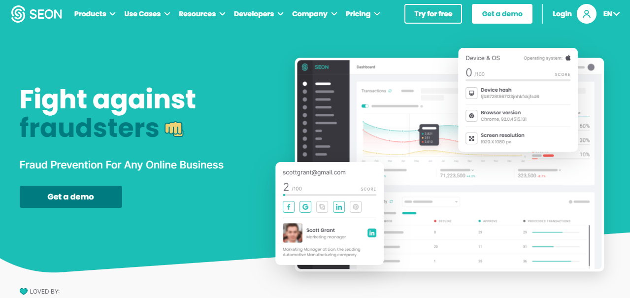 SEON, which provides identity fraud prevention, raises $94M. SEON ...