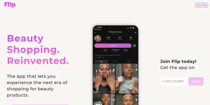 Flip, a provider of a social commerce platform for beauty products ...